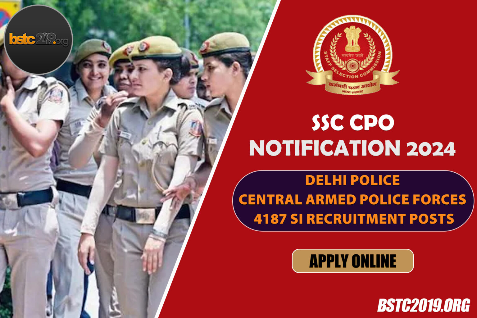 SSC CPO Notification 2024: Apply Online