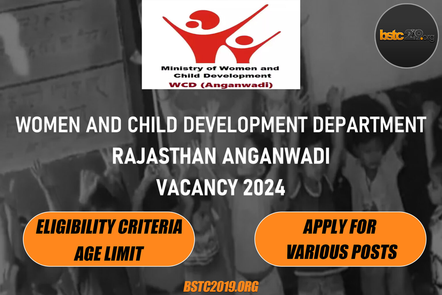 Apply to WCD Rajasthan Anganwadi Workers Post 2024